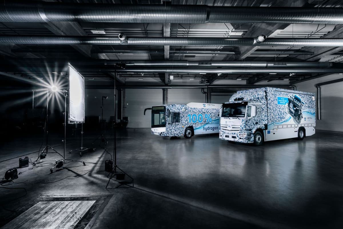KEYOU reveals brand new truck and city bus powered by a hydrogen engine ...