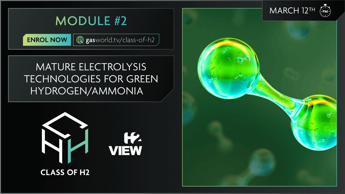 Module 2: Mature Electrolysis Technologies for Green Hydrogen/Ammonia ...