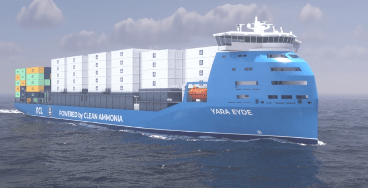 Yara and North Sea Container Line target pure ammonia container ship ...