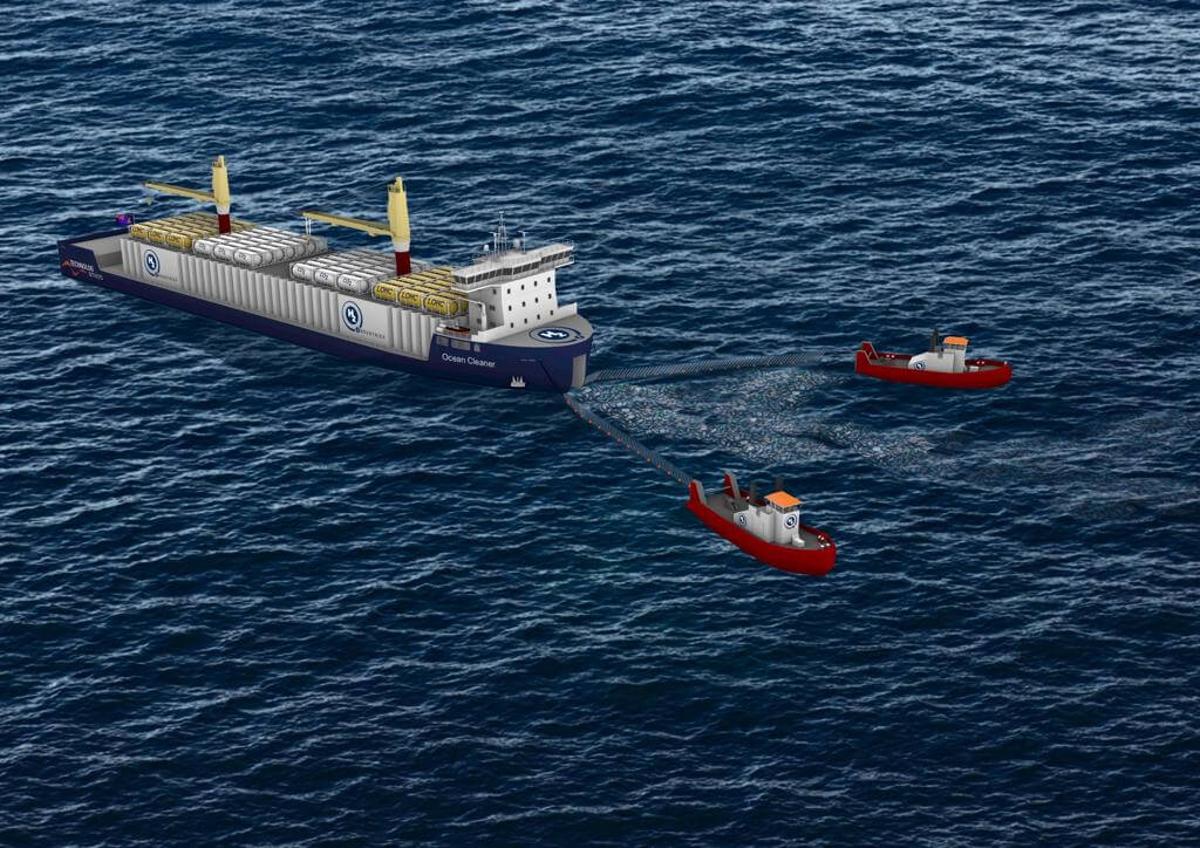 A new ship that will collect ocean plastic and produce hydrogen to be ...