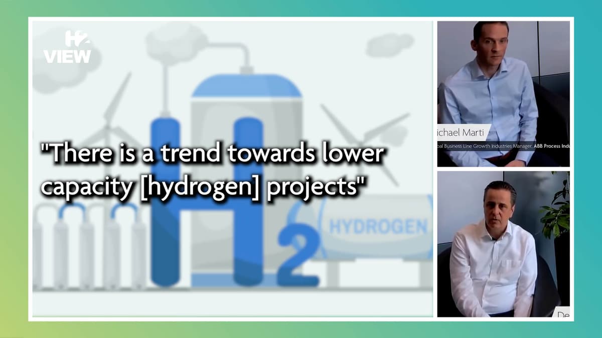 Video | “There is a trend towards lower capacity [hydrogen] projects ...