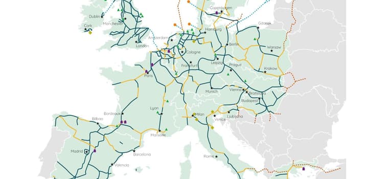 Plans for European Hydrogen Backbone expanded | Power | H2 View