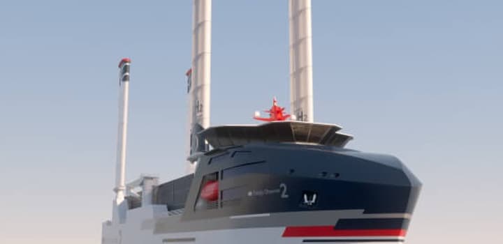 Energy Observer unveils new hydrogen-powered cargo ship containing a ...