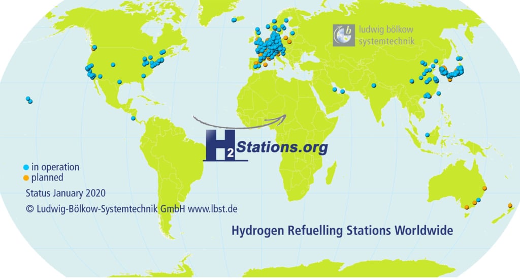 Public hydrogen station total quadruples in five years